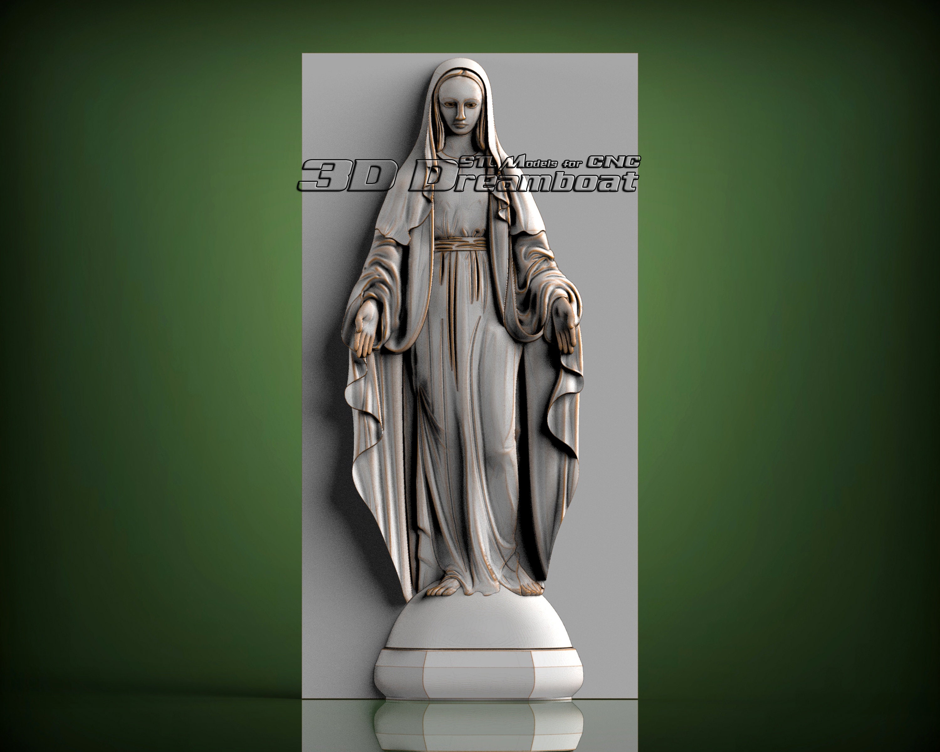 Santa Maria 3d STL Model for CNC Router Artcam Vetric - Etsy
