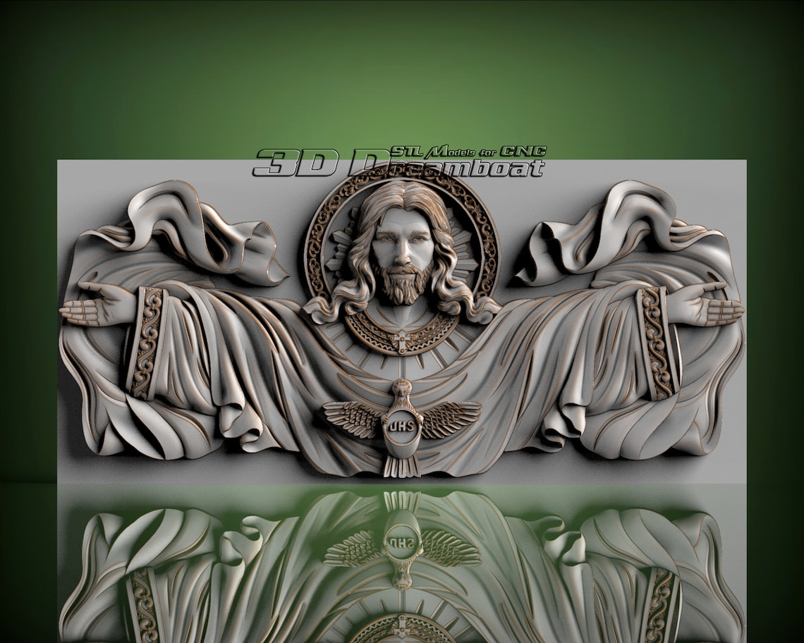 Jesus 3d STL Model for CNC Router Artcam Vetric Engraver - Etsy Canada