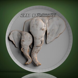 Elephant Baby, 3d STL Model for CNC Router, Artcam, Vetric, Engraver ...