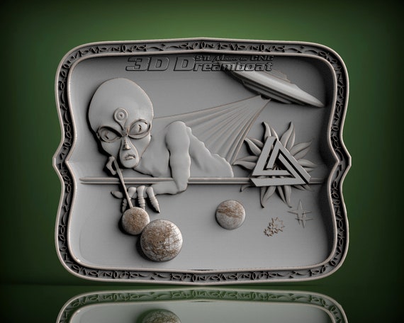Alien and Billiard of the Planets 3d STL Model for CNC | Etsy