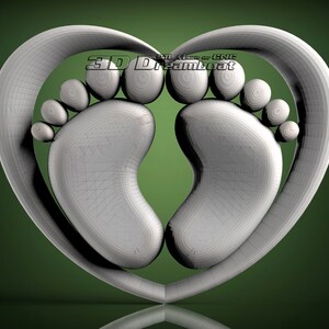 Baby Foot, 3d STL Model for CNC Router, Artcam, Vetric, Engraver ...