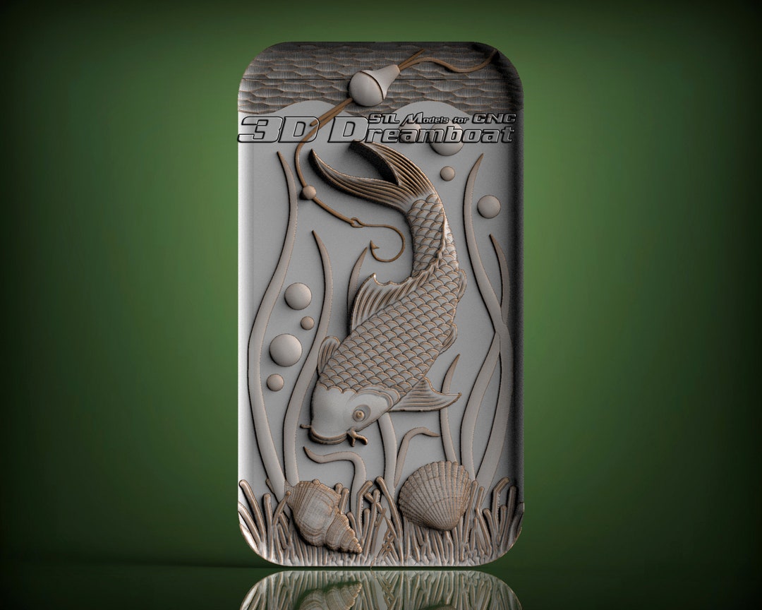 Fish, 3d STL Model for CNC Router, Artcam, Vetric, Engraver, Relief ...