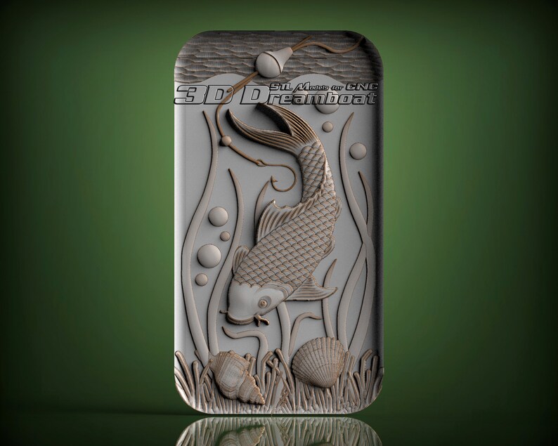 Fish 3d STL Model for CNC Router Artcam Vetric Engraver | Etsy
