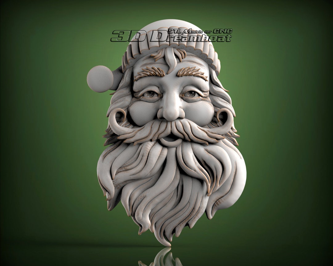 Santa Claus, 3d STL Model for CNC Router, Artcam, Vetric, Engraver ...
