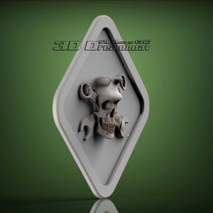 Danger Sign, 3d STL Model for CNC Router, Artcam, Vetric, Engraver ...