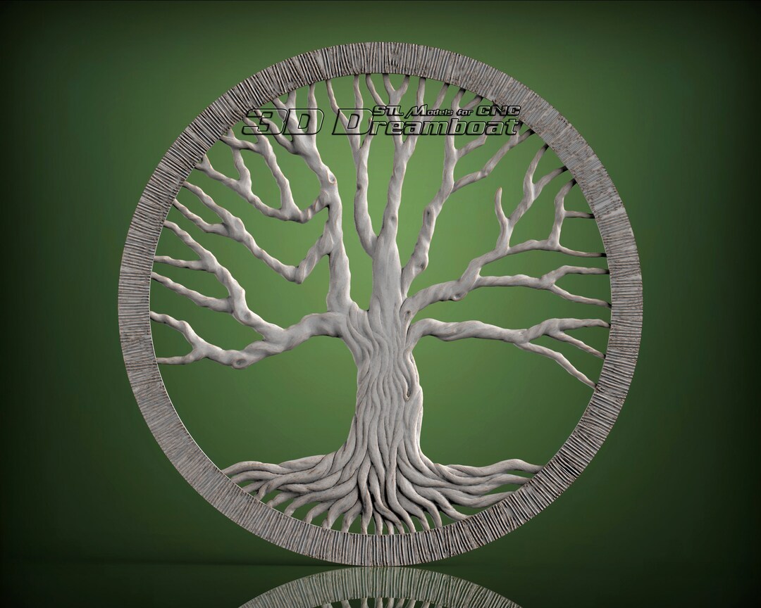 Tree of Life, 3d STL Model for CNC Router, Artcam, Vetric, Engraver ...