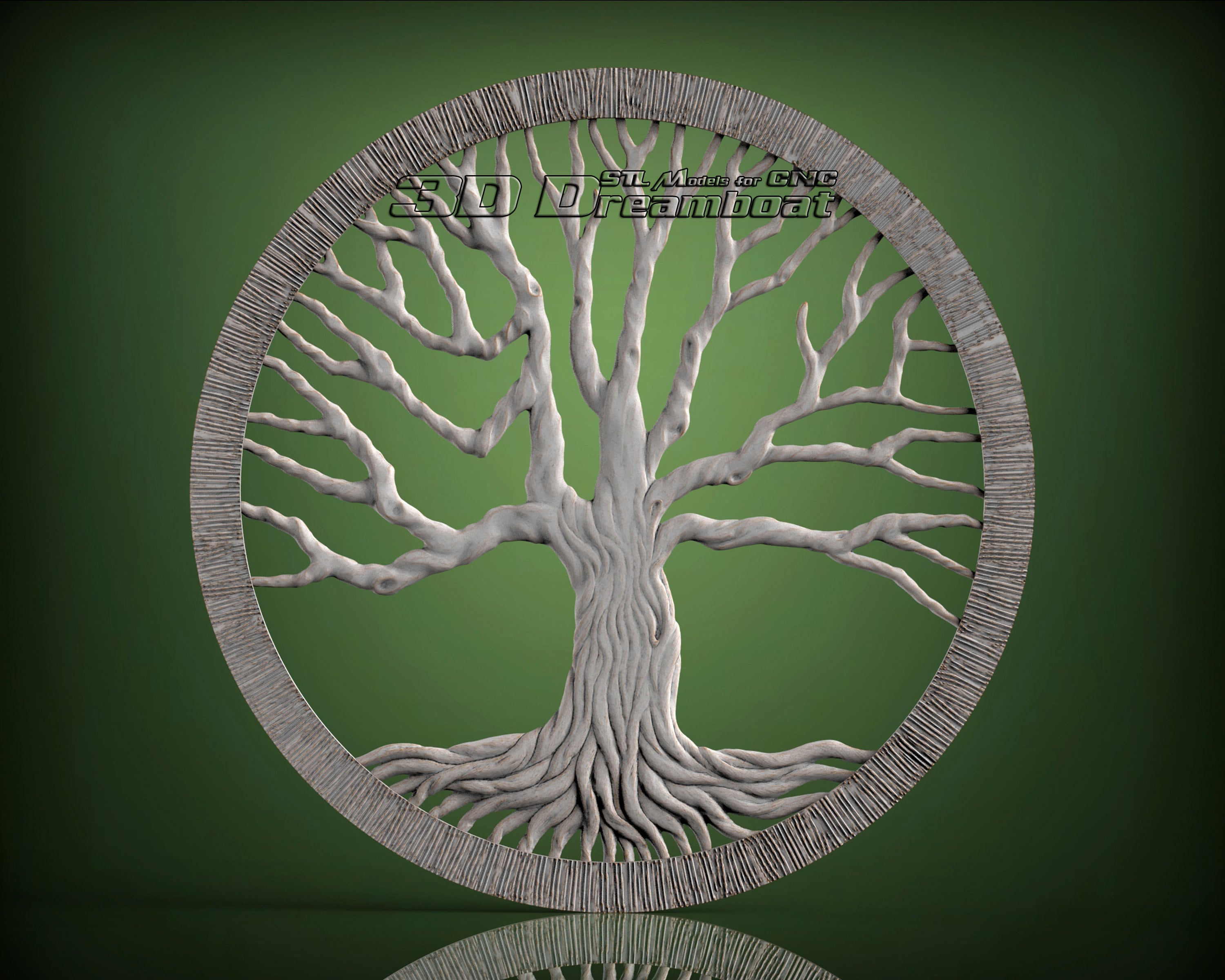 Tree Of Life 3d Stl Model For Cnc Router Artcam Vetric Etsy Uk