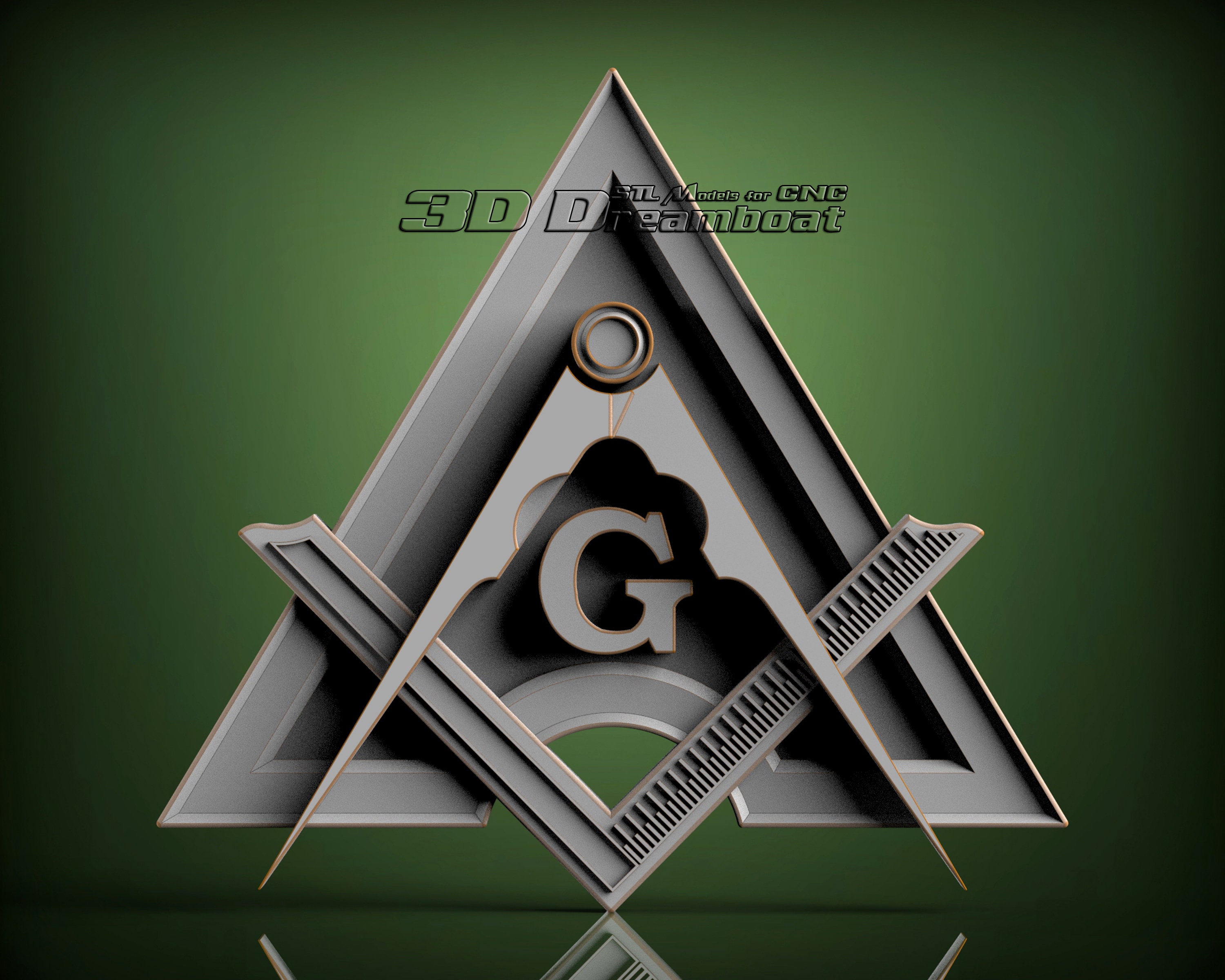 Masonic Hall Symbol 3d STL Model for CNC Router Artcam - Etsy Canada