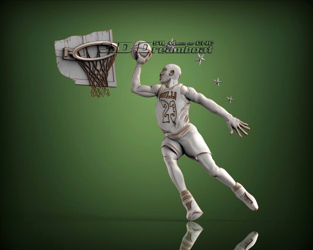 Jordan, 3d STL Model for CNC Router, Artcam, Vetric, Engraver, Relief ...