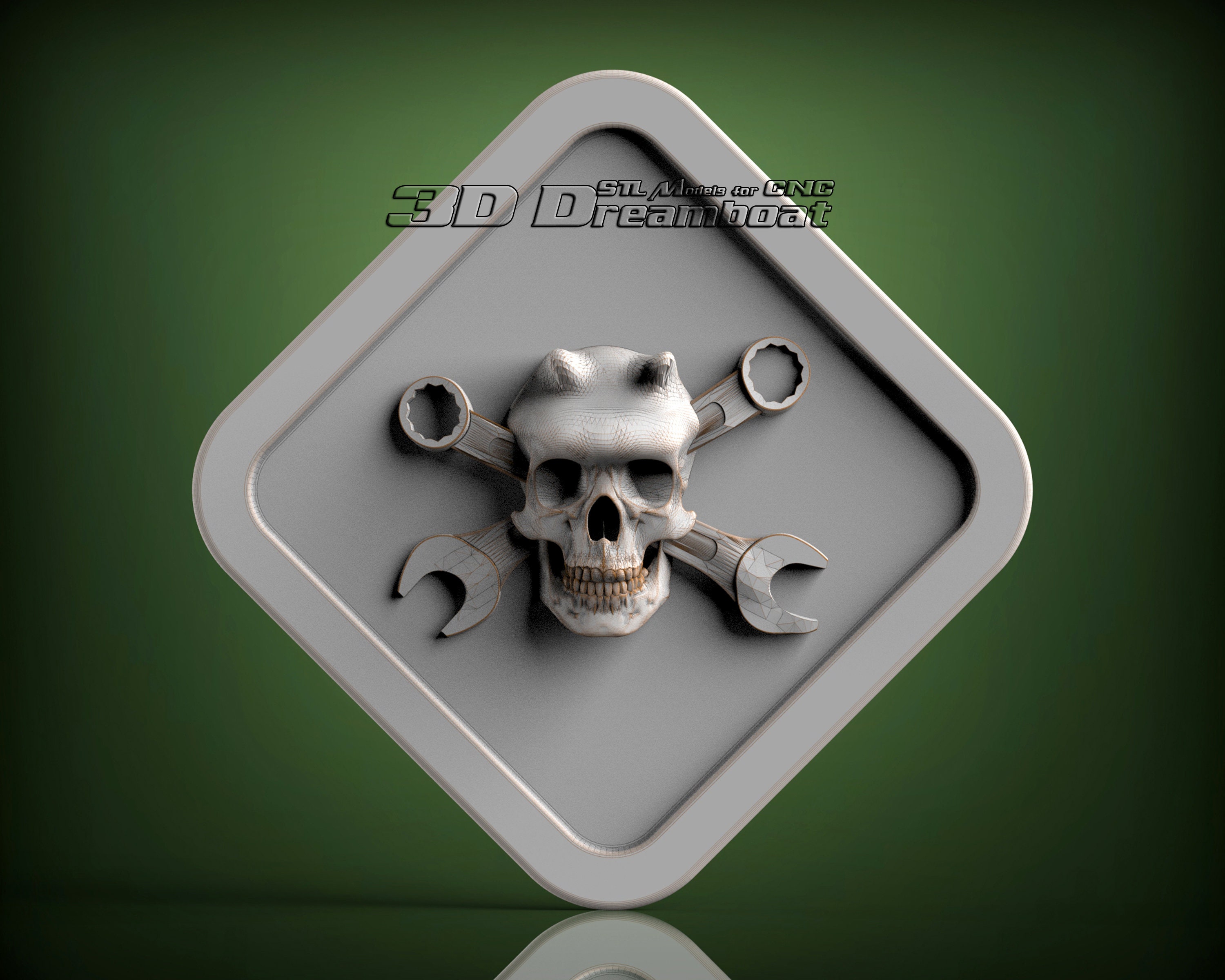 Danger Sign, 3d STL Model for CNC Router, Artcam, Vetric, Engraver ...