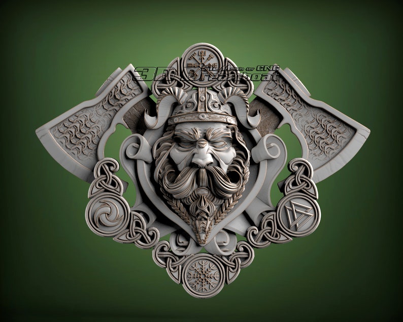 Viking 3d STL Model for CNC Router Artcam Vetric Engraver - Etsy