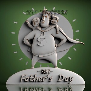 Fathers Day, 3d STL Model for CNC Router, Artcam, Vetric, Engraver ...