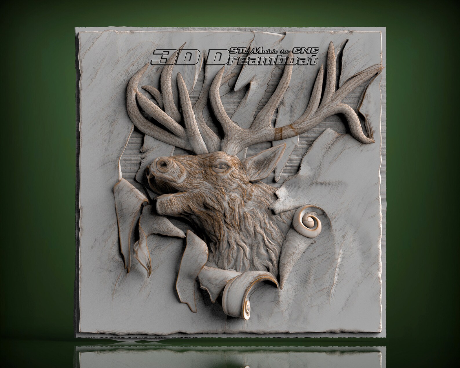 Deer 3d STL Model for CNC Router Artcam Vetric Engraver - Etsy