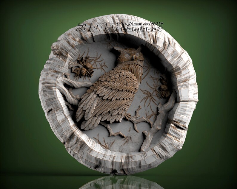 Owl 3d STL Model for CNC Router Artcam Vetric Engraver - Etsy
