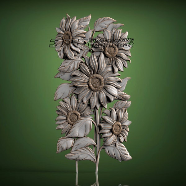 Cnc Flowers 3d - Etsy