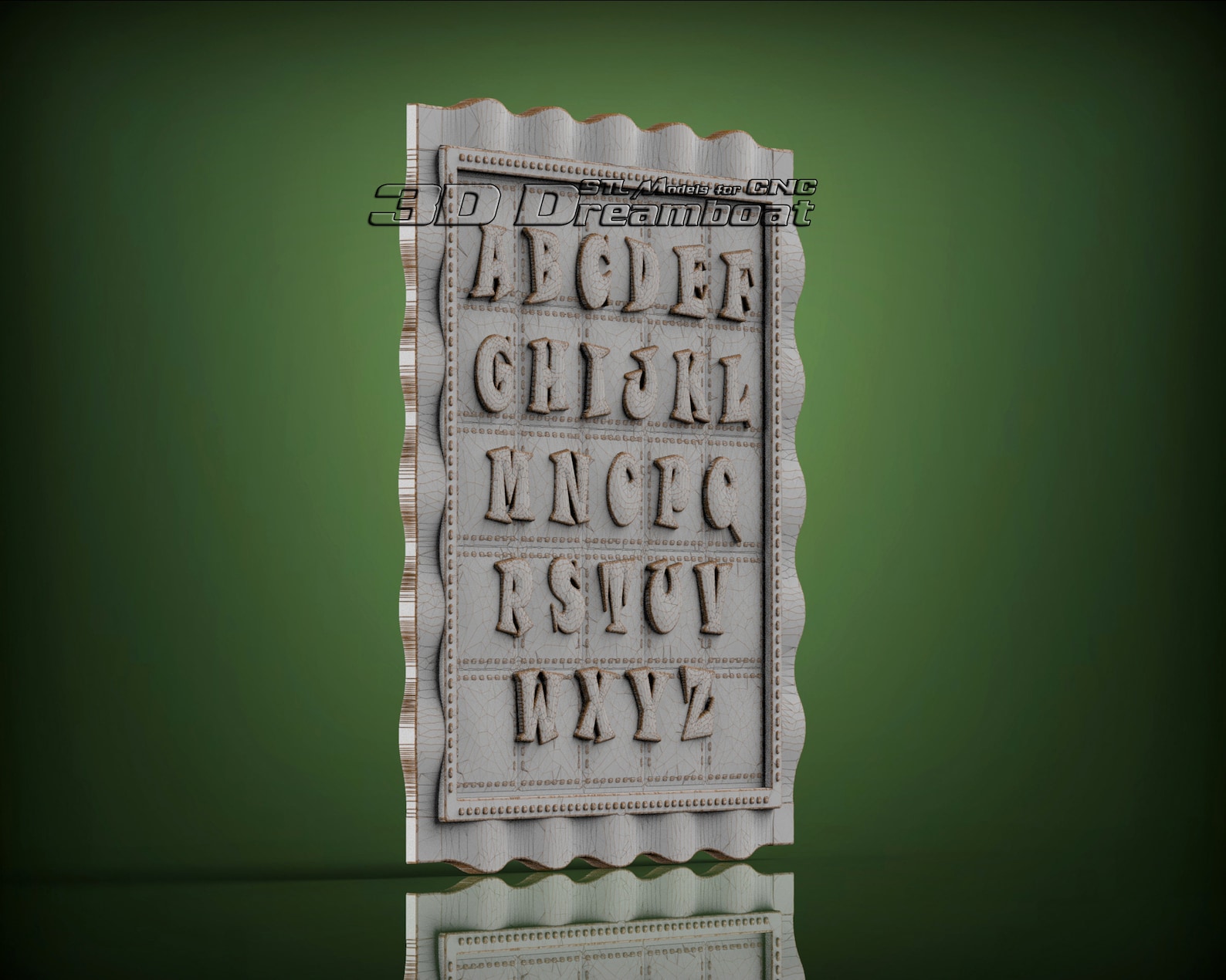 Baby Alphabet 3d STL Model for CNC Router Artcam Vetric - Etsy