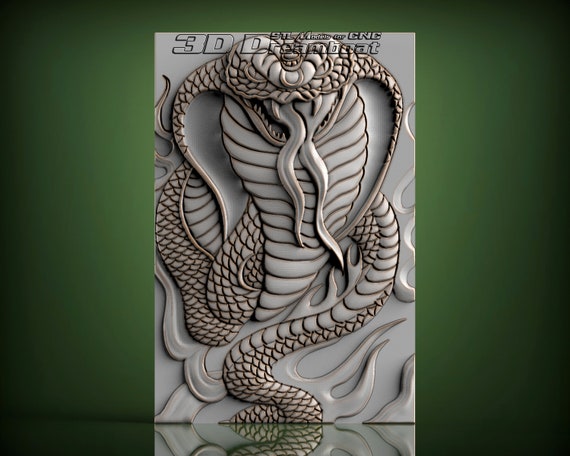 Cobra 3d STL Model for CNC Router Artcam Vetric Engraver | Etsy