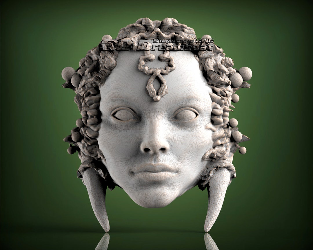Artistic Woman Face, 3d STL Model for CNC Router, Artcam, Vetric ...