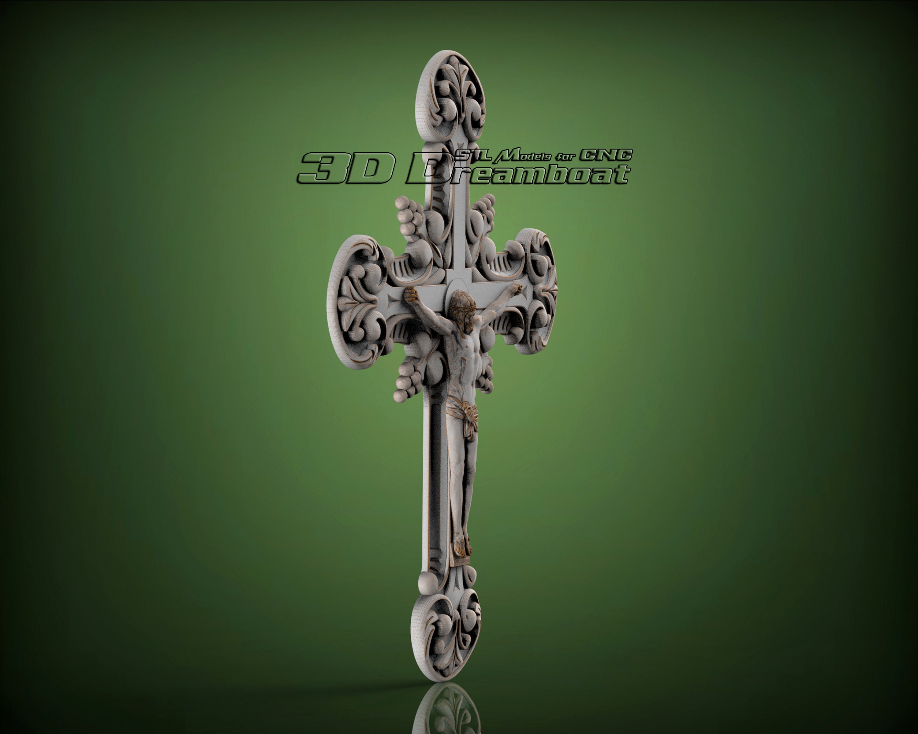 Cross 3d STL Model for CNC Router Artcam Vetric Engraver | Etsy