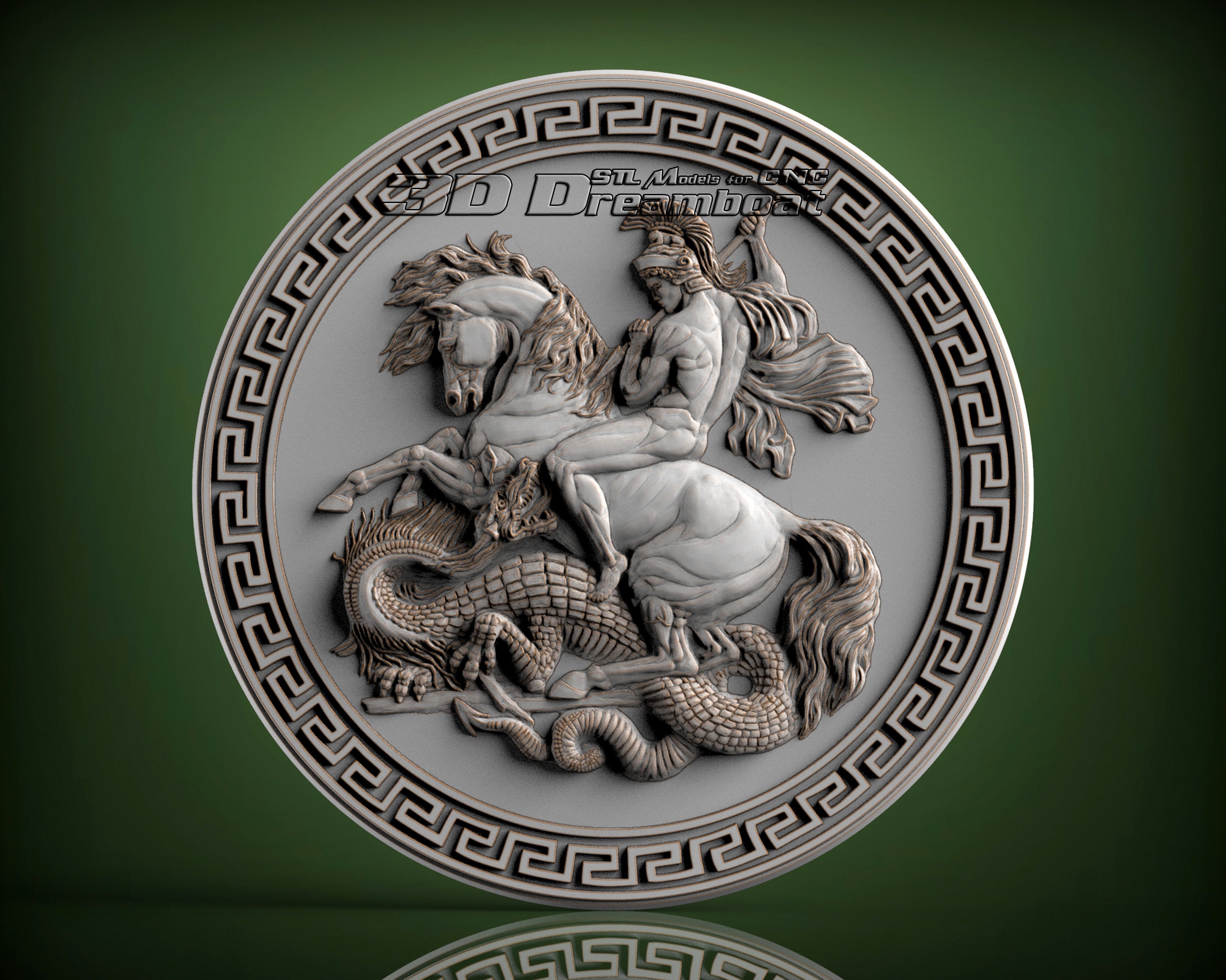 Saint George 3d STL Model for CNC Router Artcam Vetric | Etsy