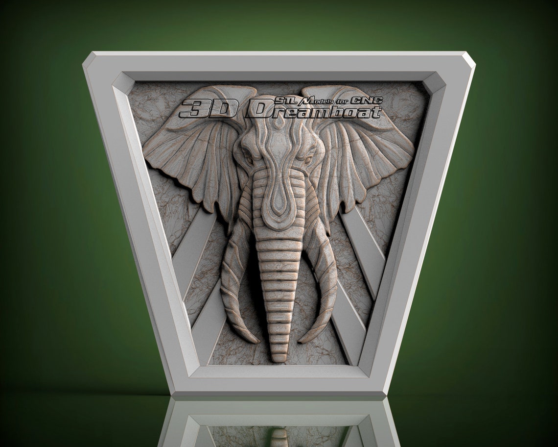Elephant Wall 3d STL Model for CNC Router Artcam Vetric | Etsy