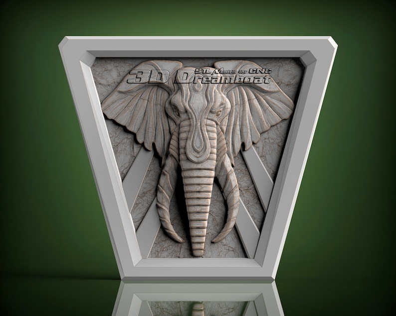 Elephant Wall 3d STL Model for CNC Router Artcam Vetric - Etsy