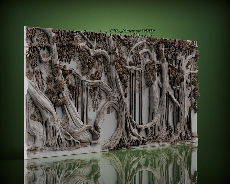 Tree Branches 3d STL Model for CNC Router Artcam Vetric - Etsy