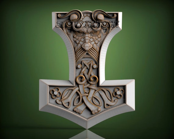 Thor Hammer 3d STL Model for CNC Router Artcam Vetric - Etsy