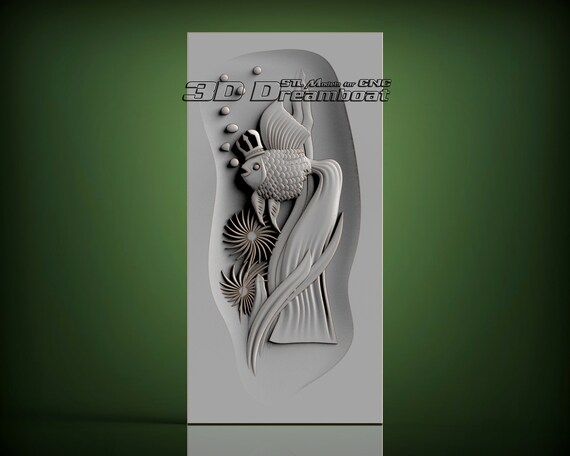 Fish 3d STL Model for CNC Router Artcam Vetric Engraver - Etsy