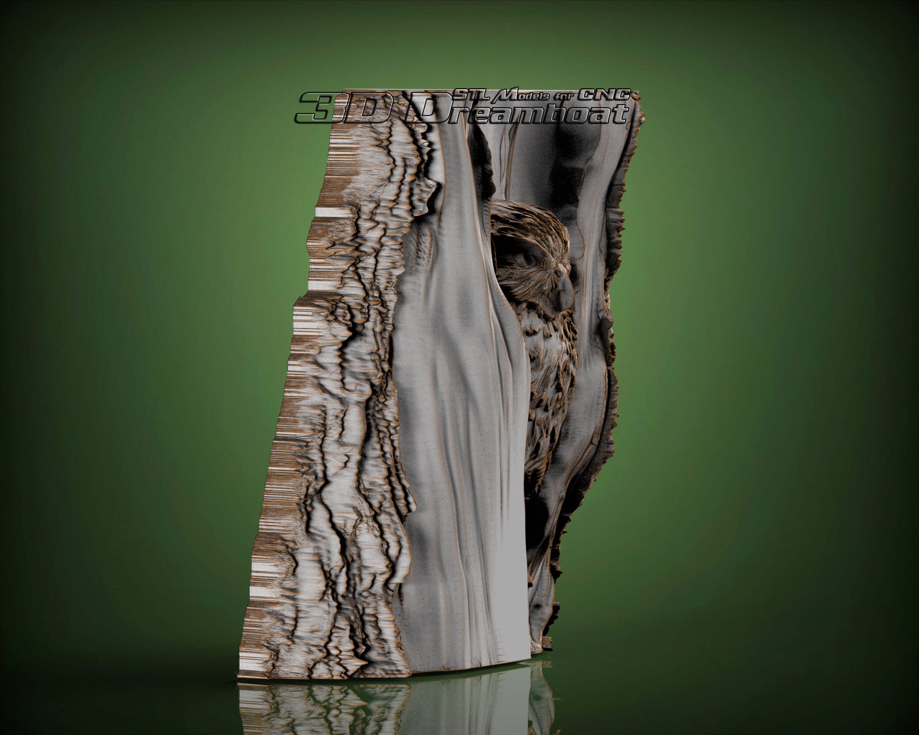 Búho modelo 3d STL para enrutador CNC Artcam Vetric - Etsy México