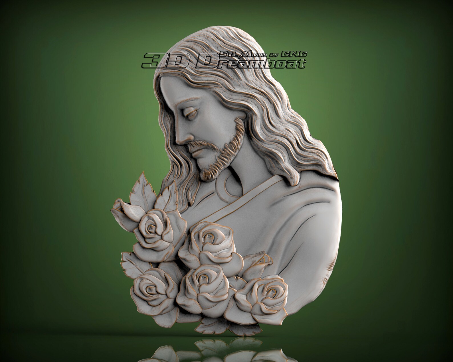 Jesus 3d STL Model for CNC Router Artcam Vetric Engraver - Etsy