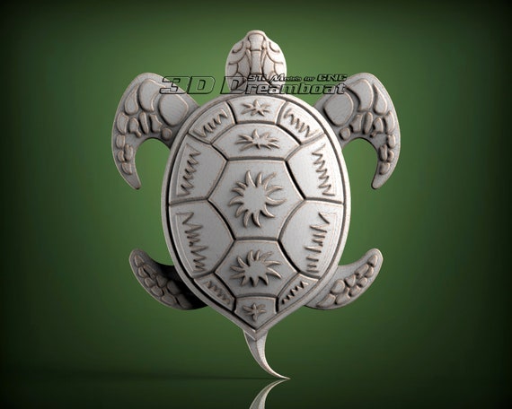 Turtle 3d STL Model for CNC Router Artcam Vetric Engraver - Etsy