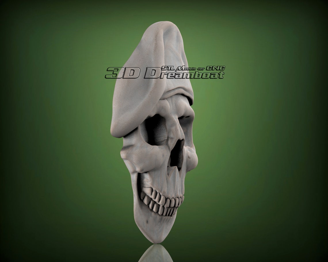 Skull 3d STL Model for CNC Router Artcam Vetric Engraver | Etsy