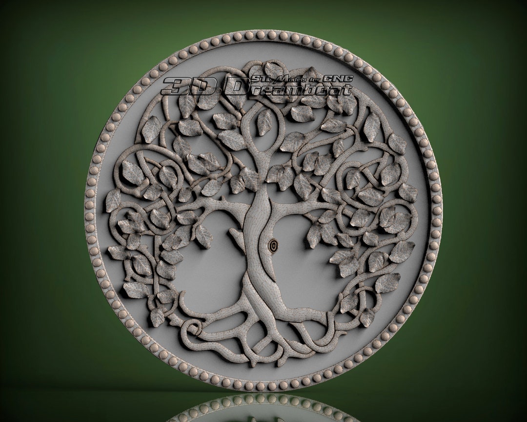 Tree of Life, 3d STL Model for CNC Router, Artcam, Vetric, Engraver ...