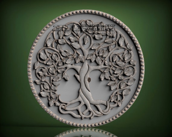 Tree of Life 3d STL Model for CNC Router Artcam Vetric - Etsy