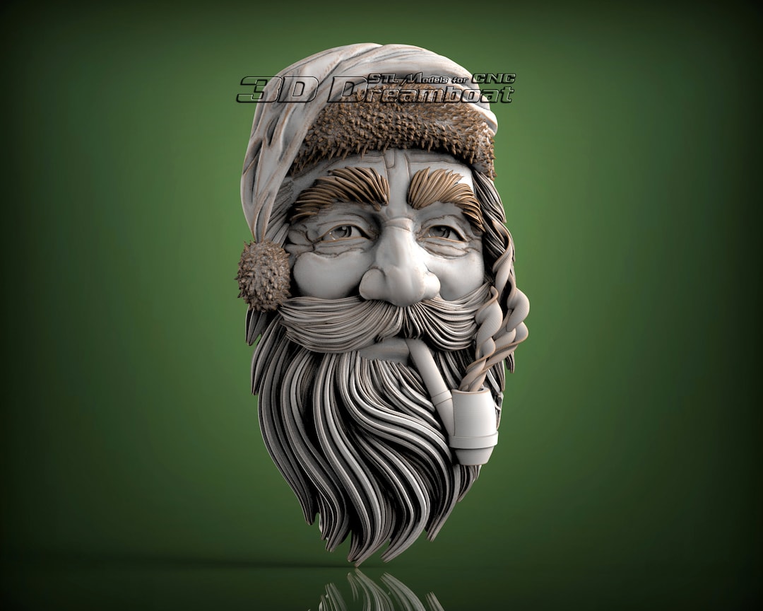 Santa Claus, 3d STL Model for CNC Router, Artcam, Vetric, Engraver ...
