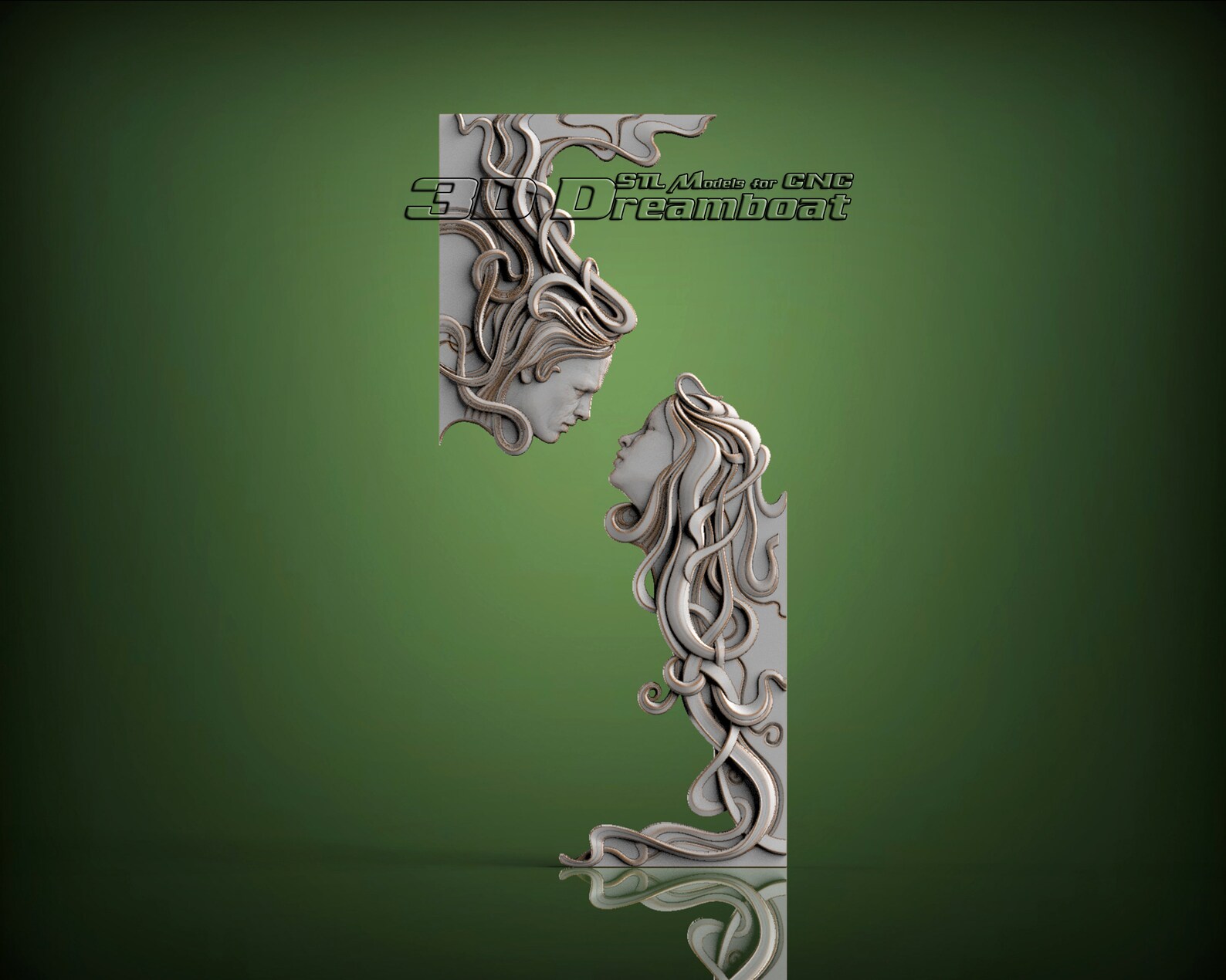 Couple's, 3d STL Model for CNC Router, Artcam, Vetric, Engraver, Relief ...