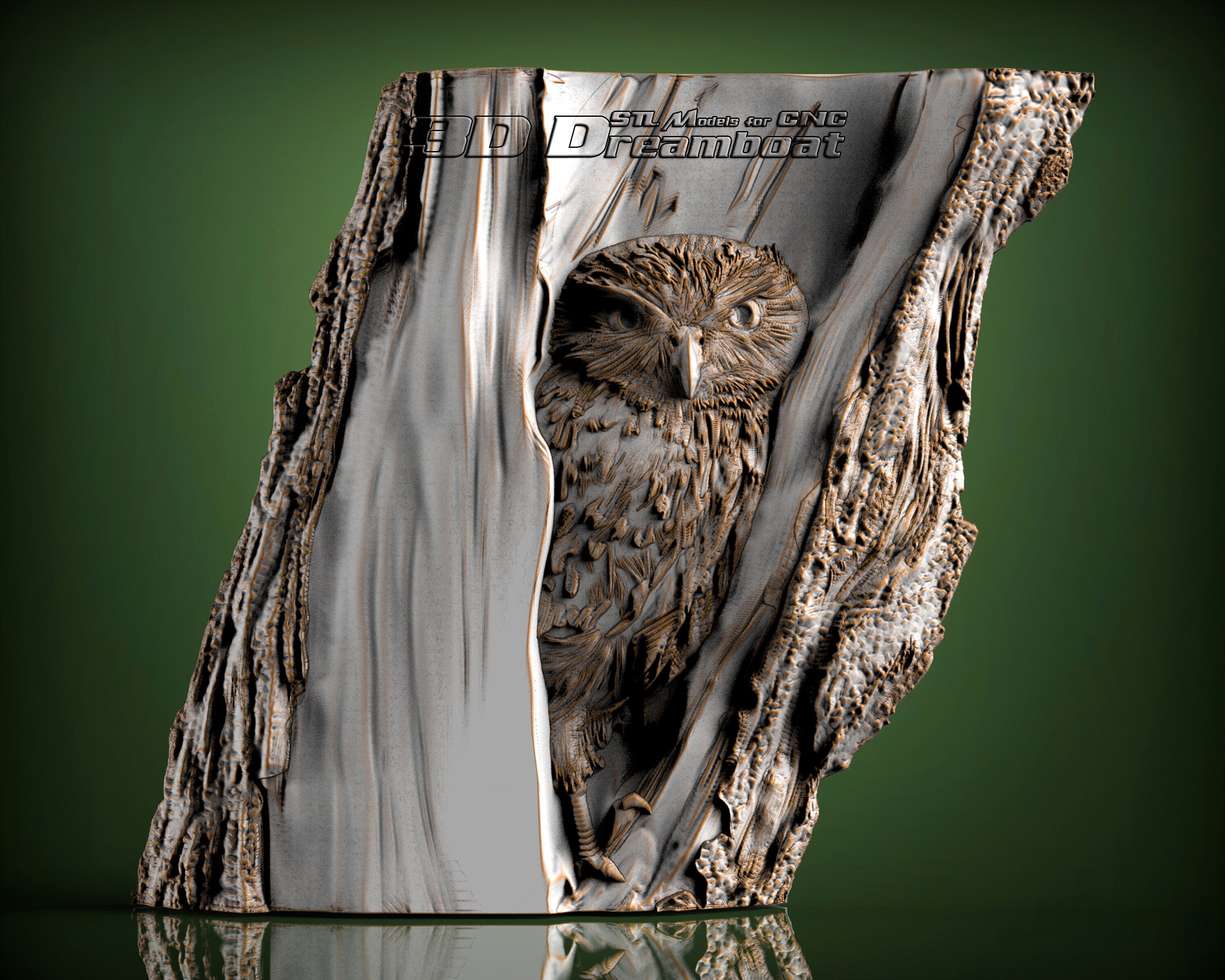 Búho modelo 3d STL para enrutador CNC Artcam Vetric - Etsy México