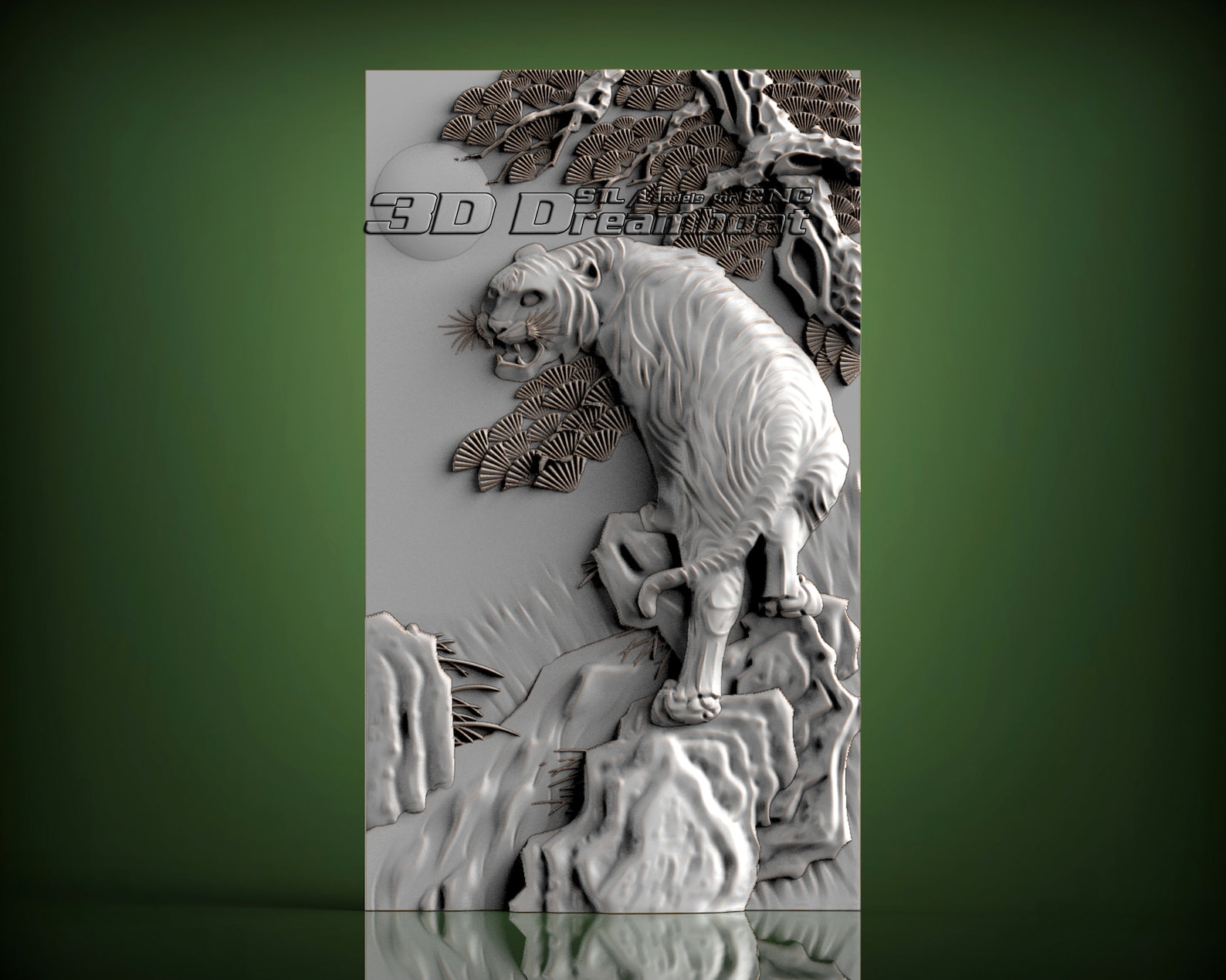 Tiger 3d STL Model for CNC Router Artcam Vetric Engraver | Etsy