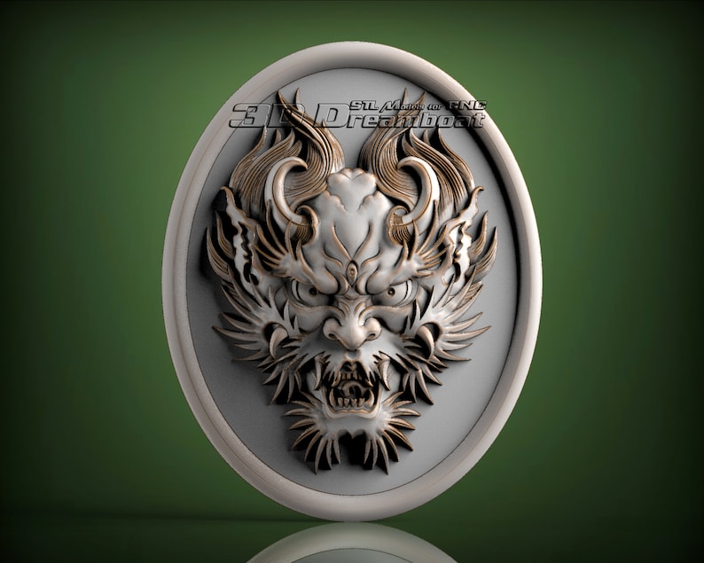 Demon 3d STL Model for CNC Router Artcam Vetric Engraver - Etsy