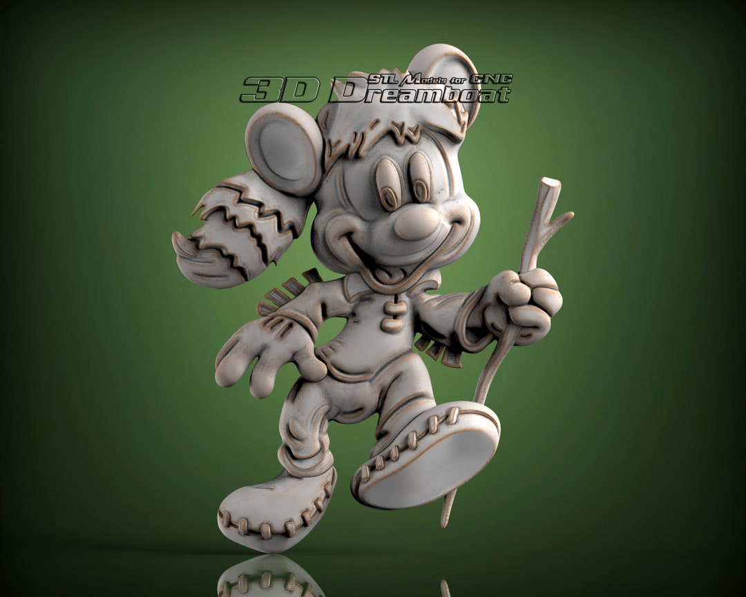 Mickey 3d STL Model for CNC Router Artcam Vetric Engraver - Etsy Canada