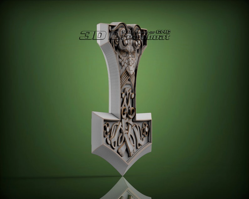 Thor Hammer 3d STL Model for CNC Router Artcam Vetric - Etsy