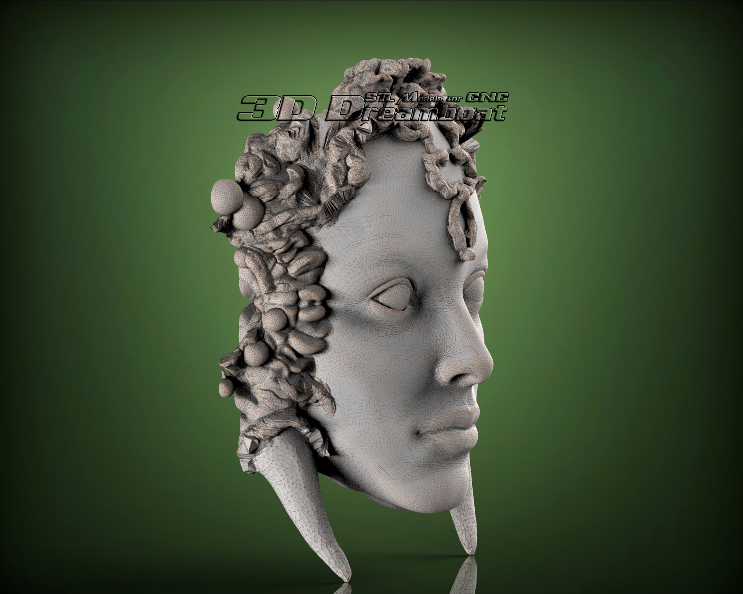 Artistic Woman Face 3d STL Model for CNC Router Artcam - Etsy