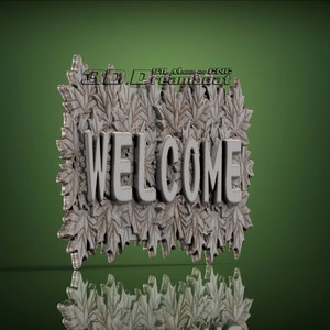 Welcome Sign, 3d STL Model for CNC Router, Artcam, Vetric, Engraver ...
