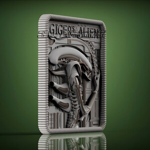 Gigers Alien Wall Plaque, 3d STL Model for CNC Router, Artcam, Vetric ...