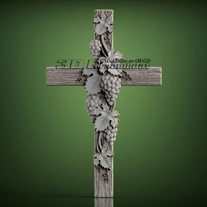 Cruz, modelo 3D STL para enrutador CNC, Artcam, Vetric, grabador ...