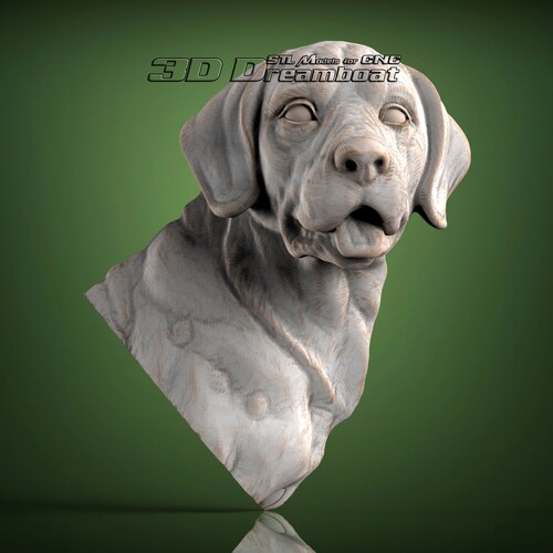 Hunting Dog Clock 3D STL Model CNC Router Engraver Artcam - Etsy
