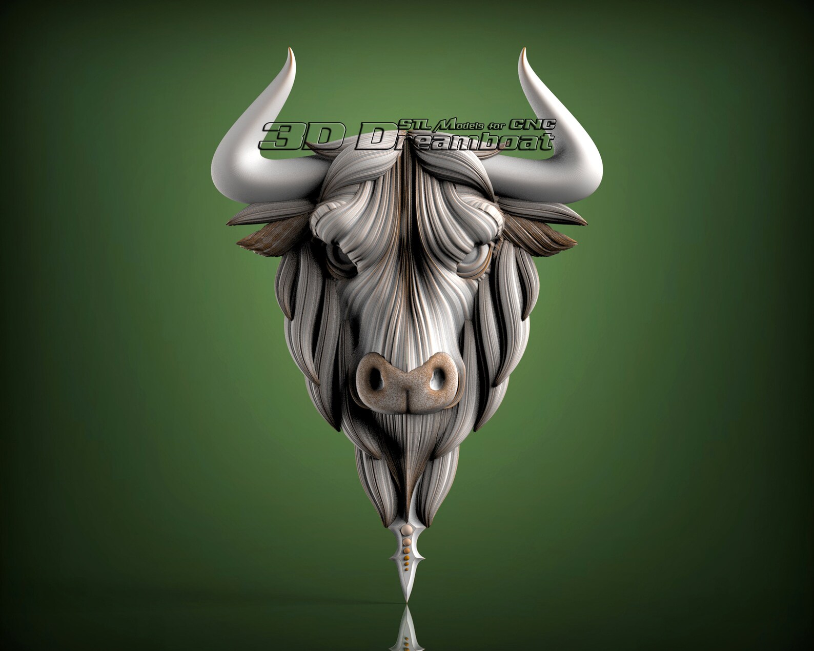 Bull 3d STL Model for CNC Router Artcam Vetric Engraver - Etsy Australia