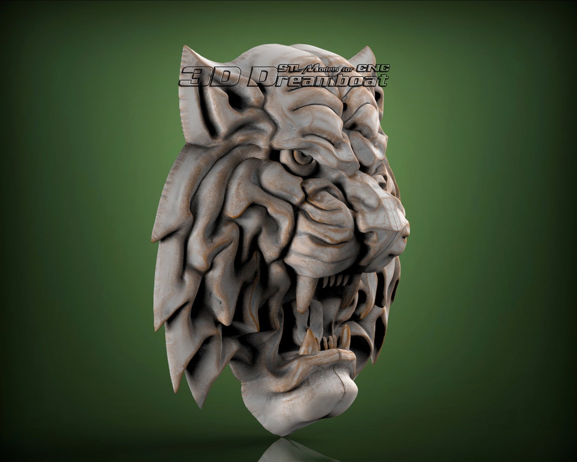Tiger 3d STL Model for CNC Router Artcam Vetric Engraver - Etsy