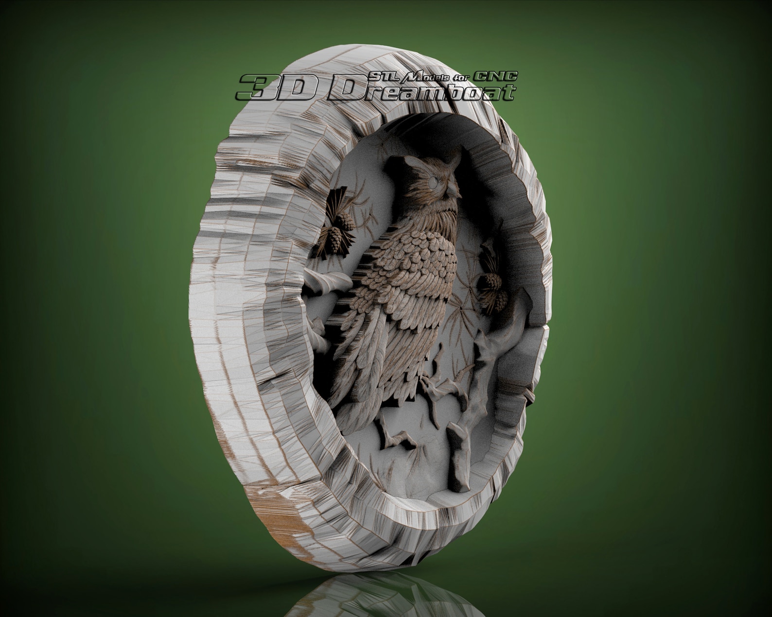 Búho modelo 3d STL para enrutador CNC Artcam Vétrico - Etsy España